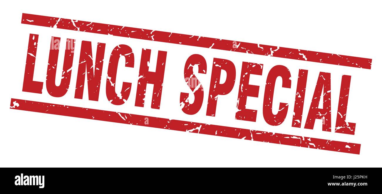 square grunge red lunch special stamp Stock Vector Image & Art - Alamy