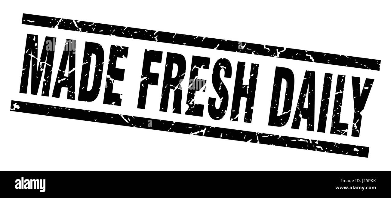 square grunge black made fresh daily stamp Stock Vector Image & Art - Alamy