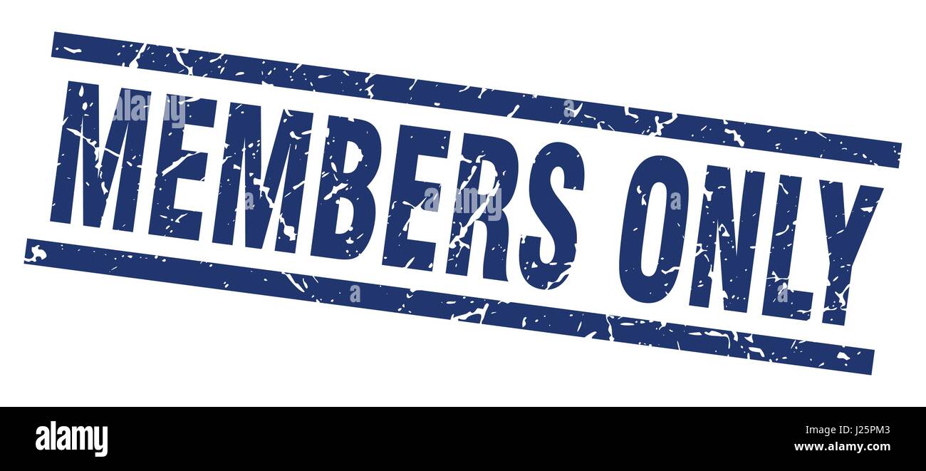 square grunge blue members only stamp Stock Vector Image & Art - Alamy