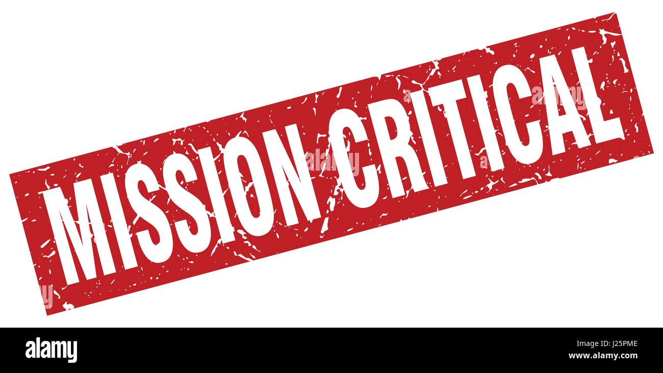 square grunge red mission critical stamp Stock Vector Image & Art - Alamy