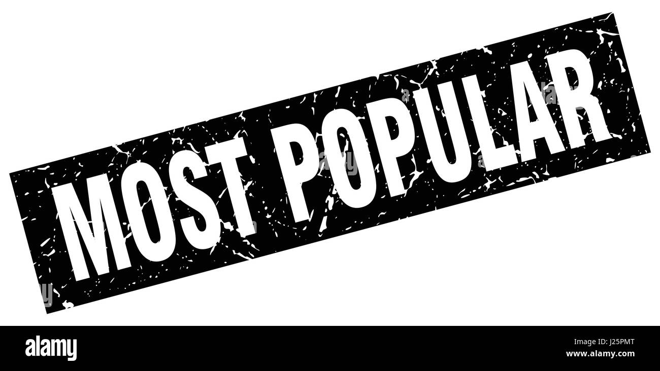 square grunge black most popular stamp Stock Vector Image & Art - Alamy