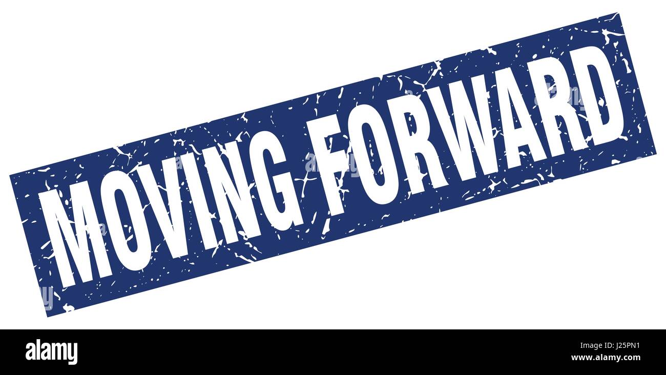 square grunge blue moving forward stamp Stock Vector Image & Art - Alamy