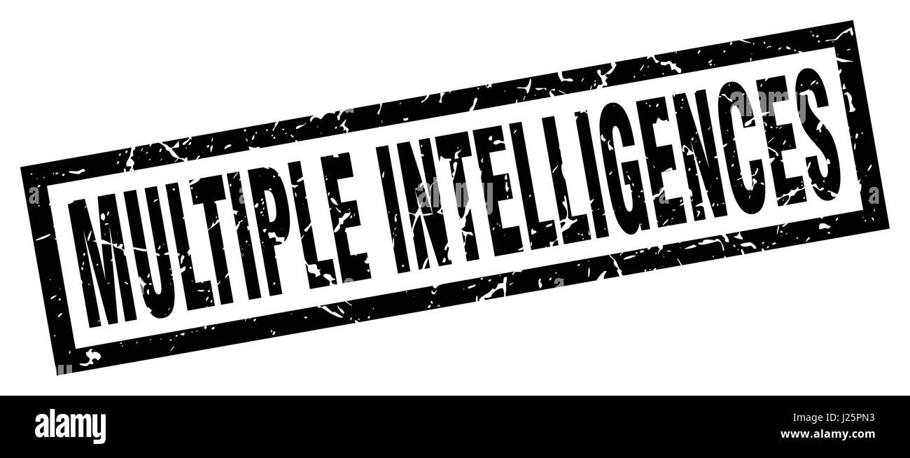 square grunge black multiple intelligences stamp Stock Vector Image ...