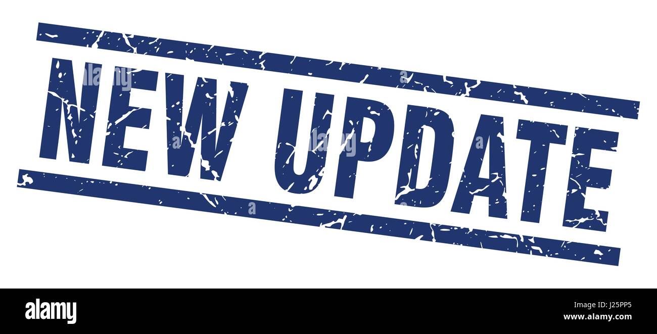 square grunge blue new update stamp Stock Vector Image & Art - Alamy