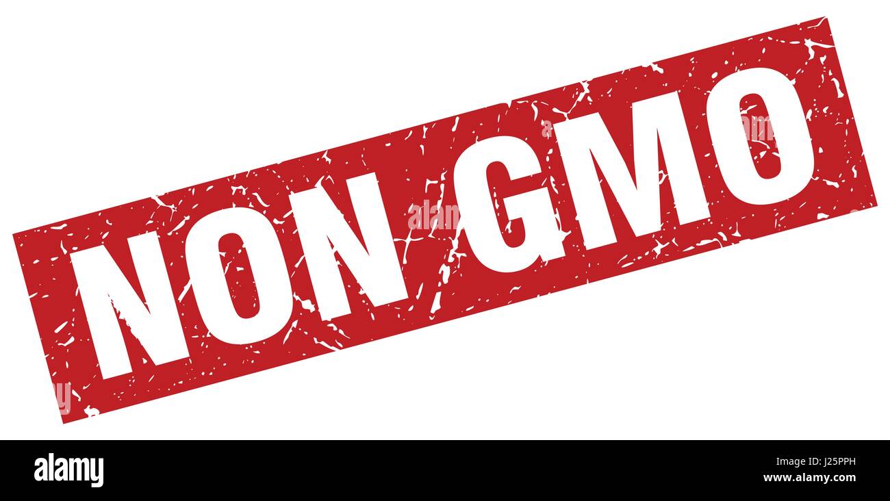 square grunge red non gmo stamp Stock Vector Image & Art - Alamy