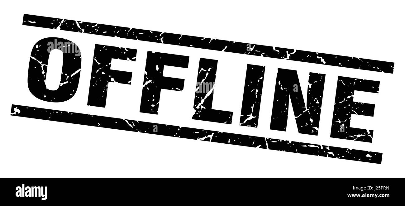 Offline sign grunge black hi-res stock photography and images - Alamy