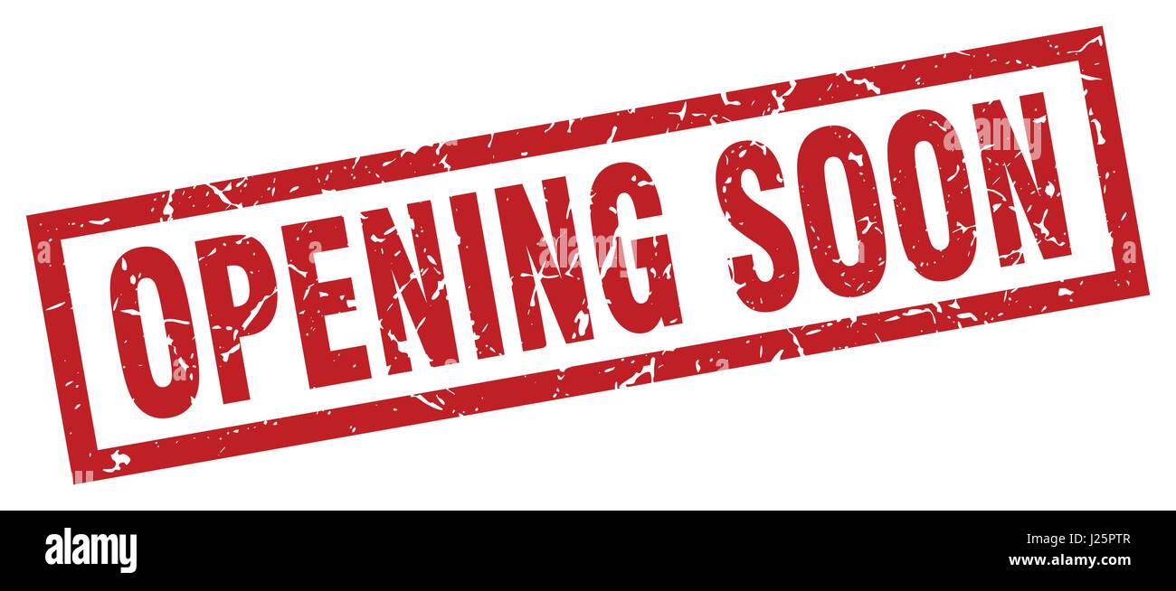 square grunge red opening soon stamp Stock Vector Image & Art - Alamy