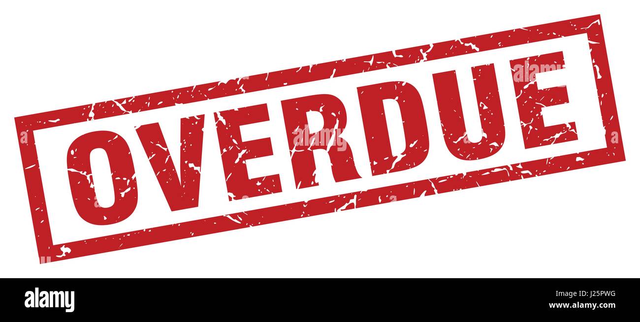 square grunge red overdue stamp Stock Vector Image & Art - Alamy