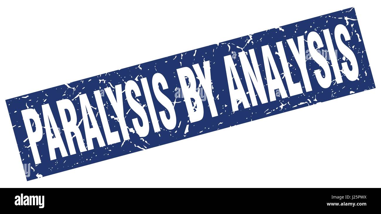 square grunge blue paralysis by analysis stamp Stock Vector Image & Art ...