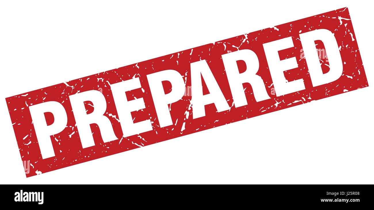 square grunge red prepared stamp Stock Vector Image & Art - Alamy