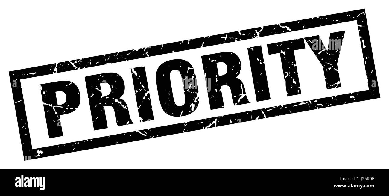 square grunge black priority stamp Stock Vector Image & Art - Alamy