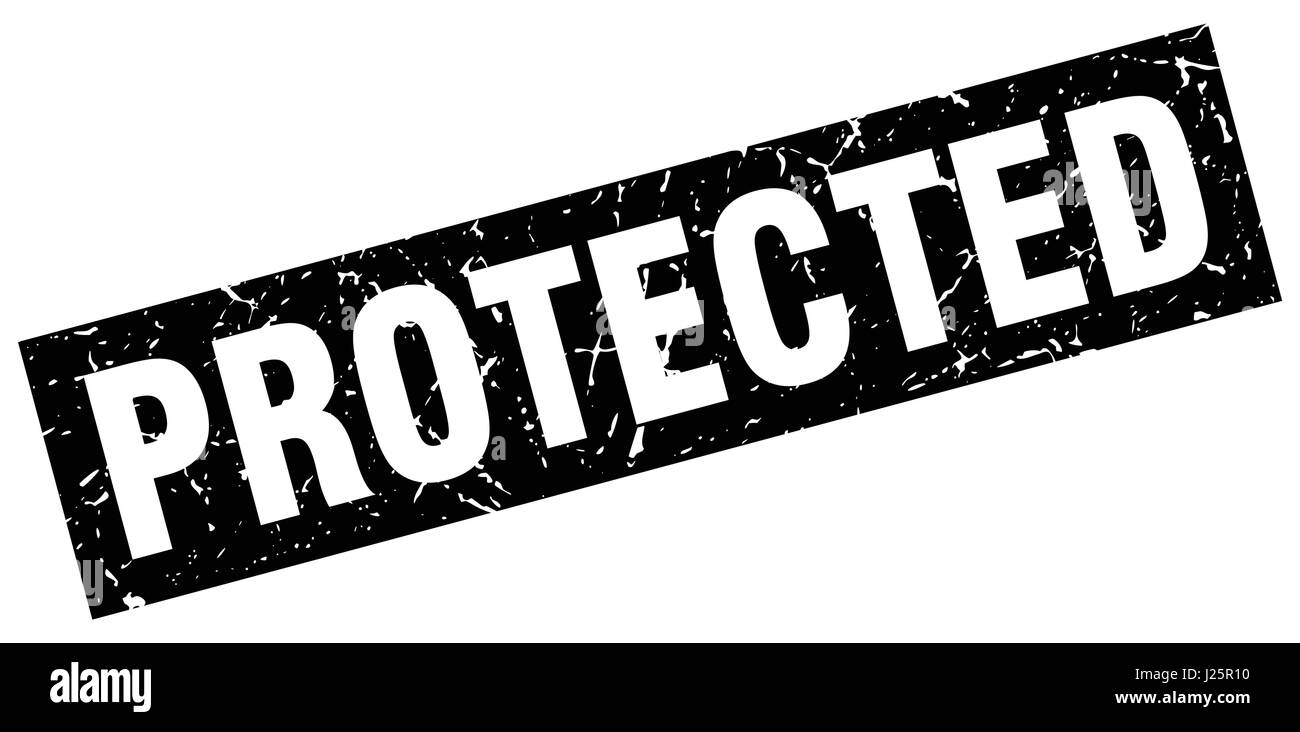 Protected stamp Black and White Stock Photos & Images - Alamy