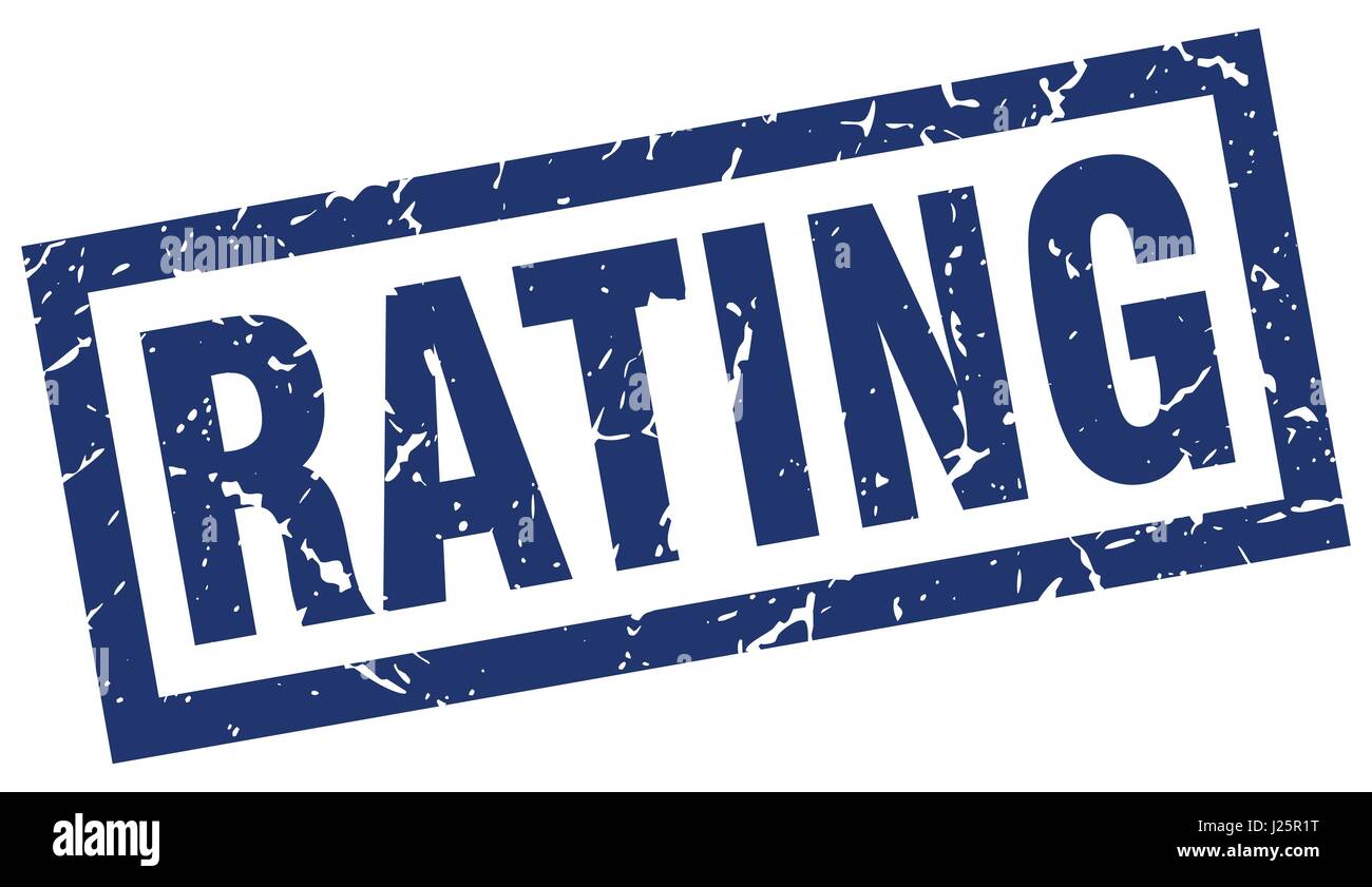 square grunge blue rating stamp Stock Vector Image & Art - Alamy