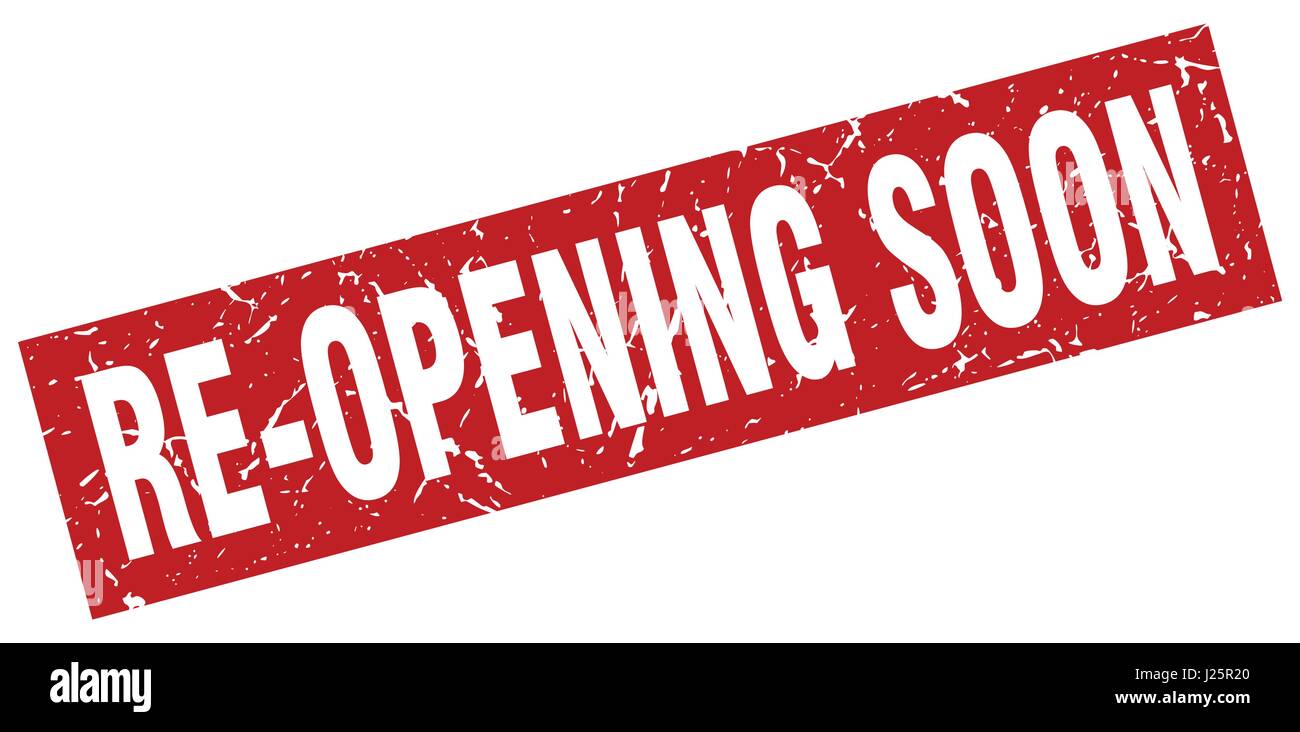 Opening soon red square hi-res stock photography and images - Alamy