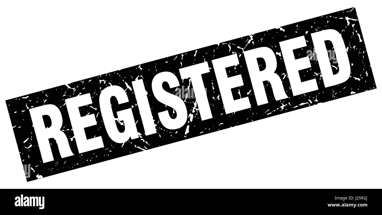 Registered stamp label square hi-res stock photography and images - Alamy