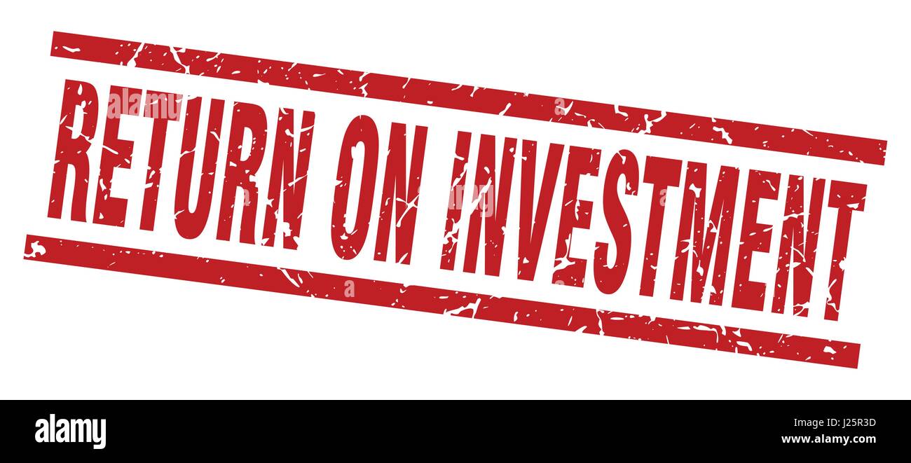 square grunge red return on investment stamp Stock Vector Image & Art ...