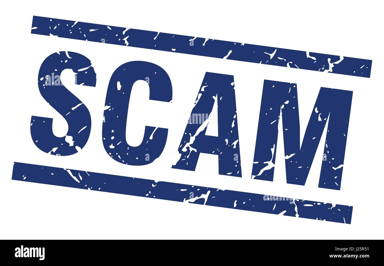 square grunge blue scam stamp Stock Vector Image & Art - Alamy