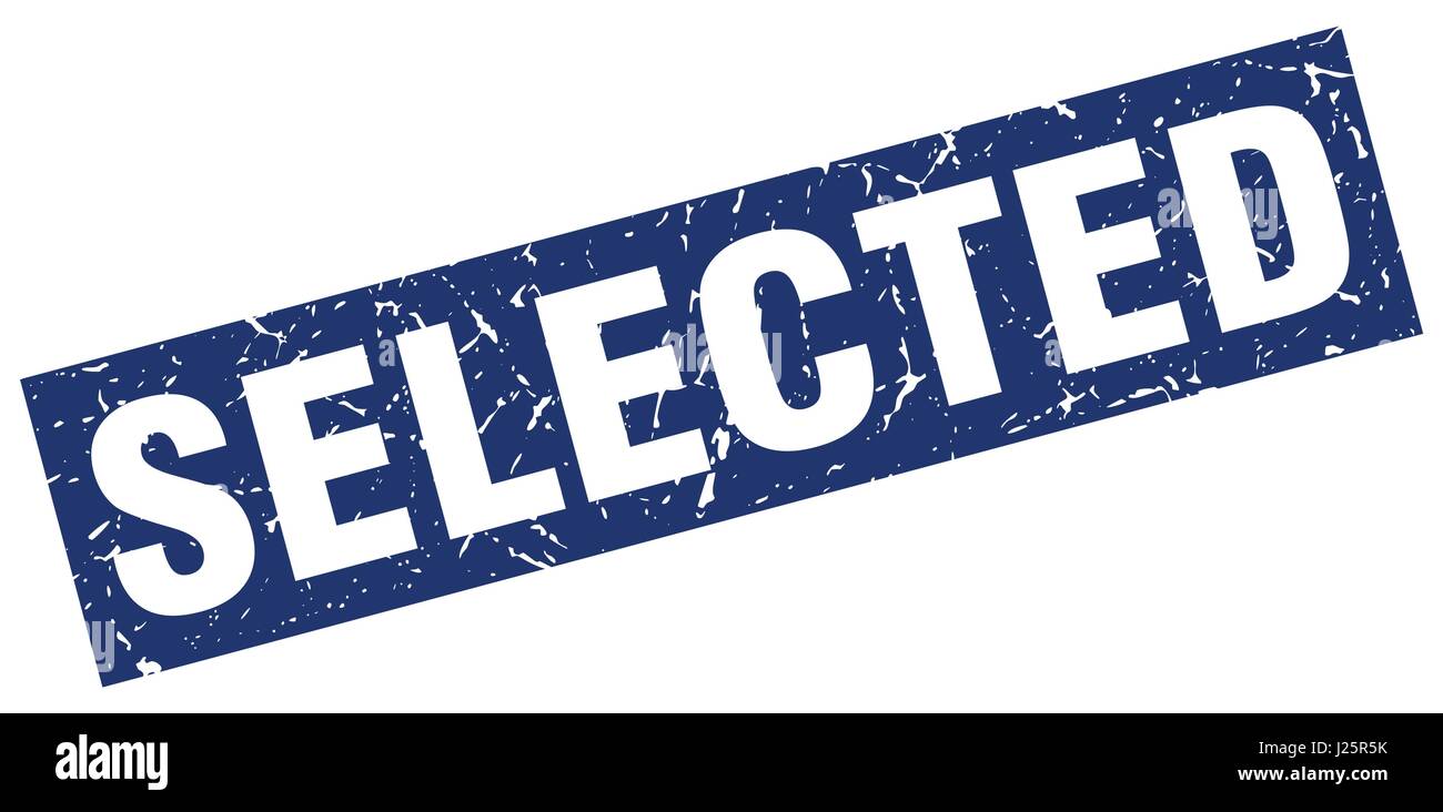 square grunge blue selected stamp Stock Vector Image & Art - Alamy