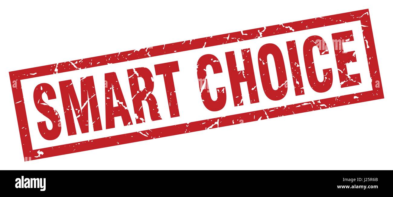 square grunge red smart choice stamp Stock Vector Image & Art - Alamy
