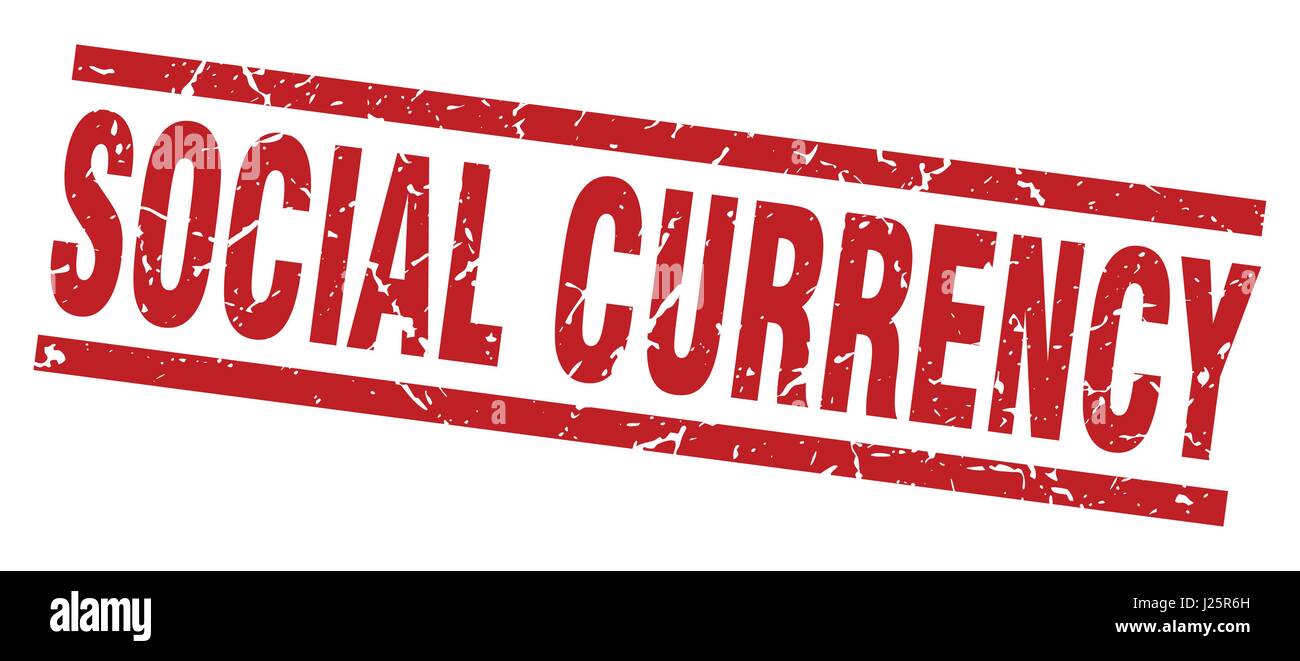 square grunge red social currency stamp Stock Vector Image & Art - Alamy