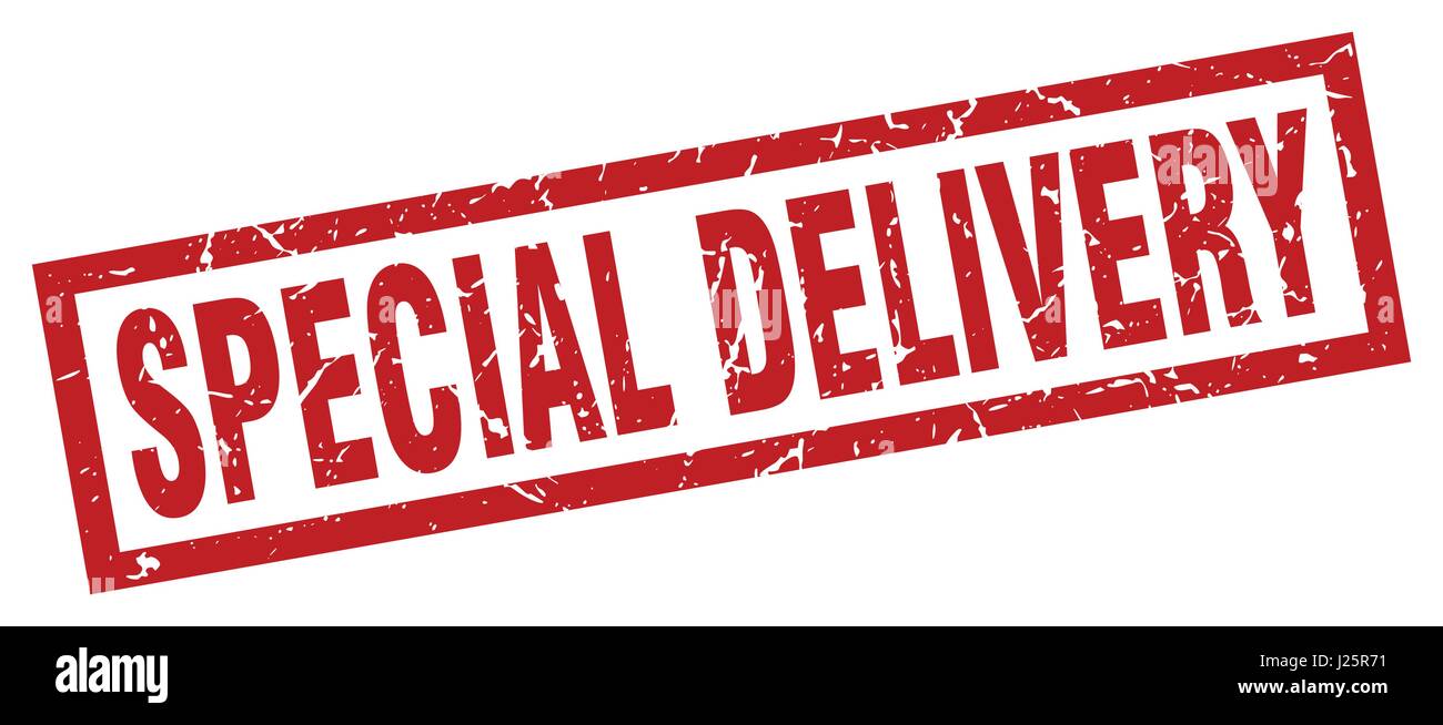 square grunge red special delivery stamp Stock Vector Image & Art - Alamy