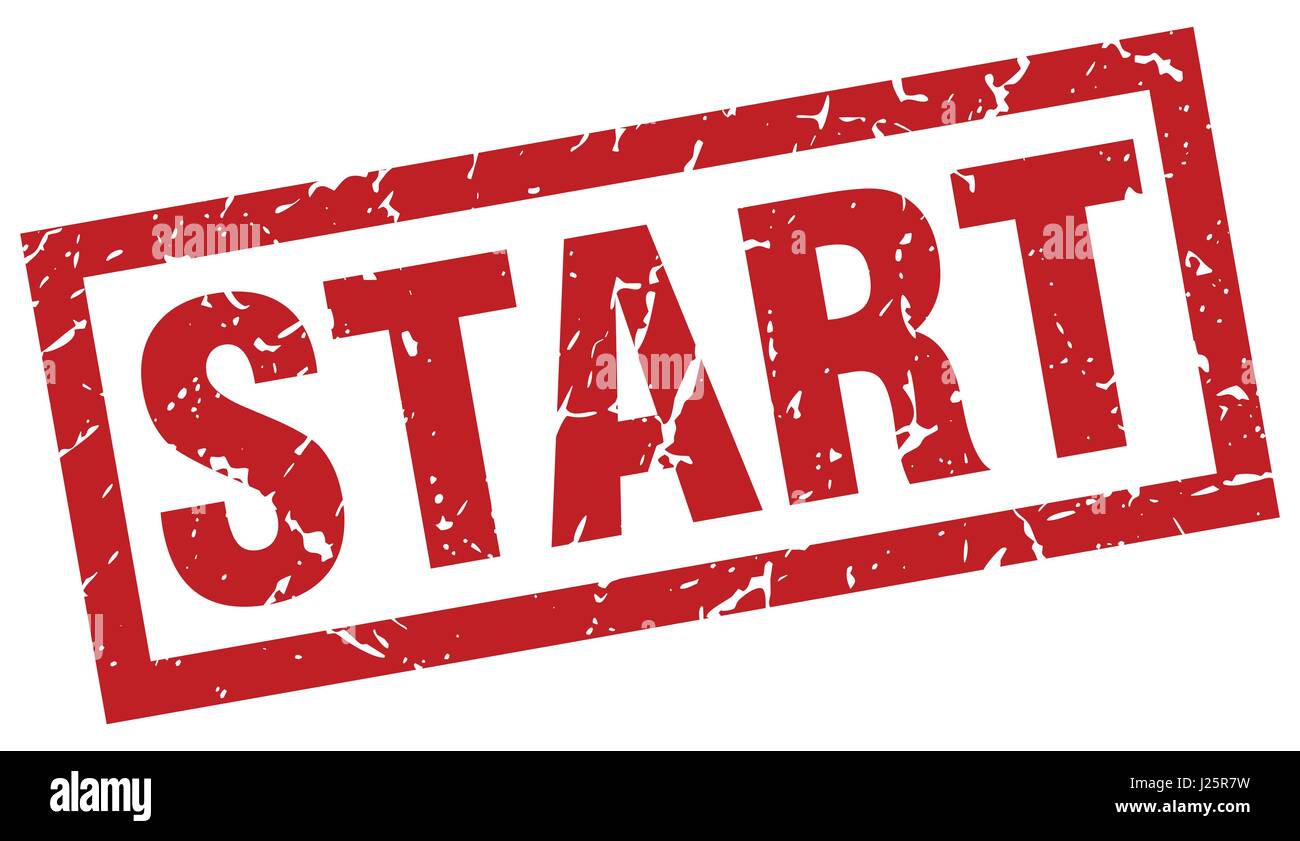 square grunge red start stamp Stock Vector Image & Art - Alamy