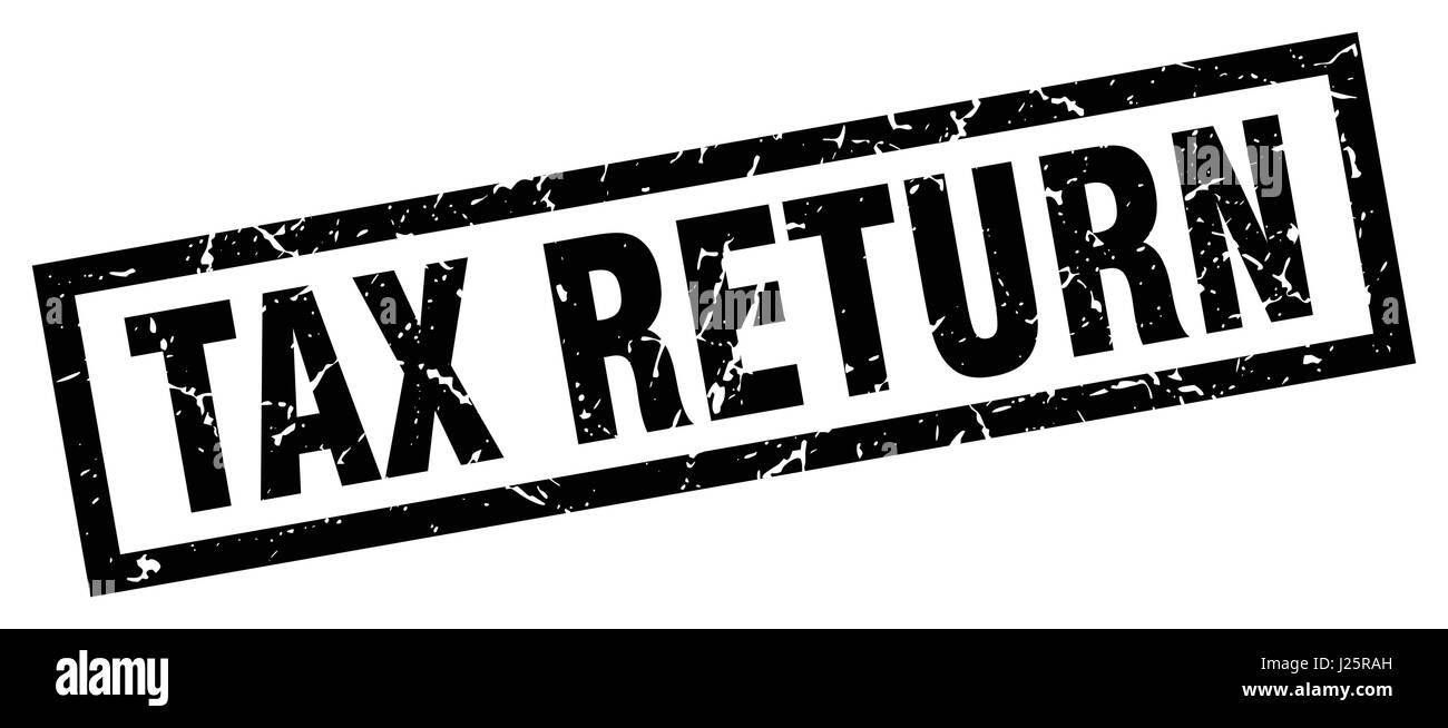 square grunge black tax return stamp Stock Vector Image & Art - Alamy