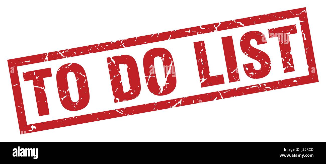 square grunge red to do list stamp Stock Vector Image & Art - Alamy