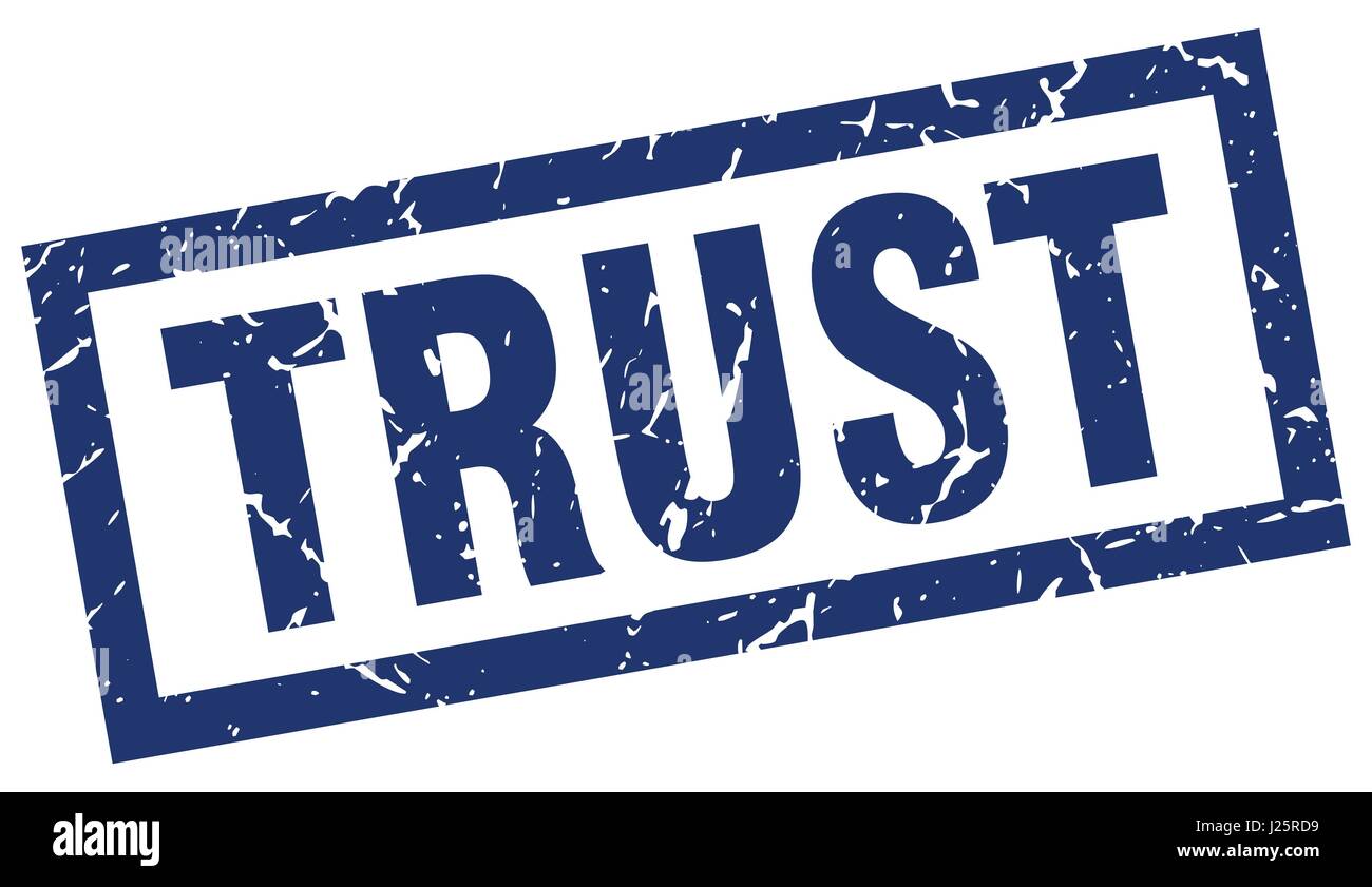 square grunge blue trust stamp Stock Vector Image & Art - Alamy
