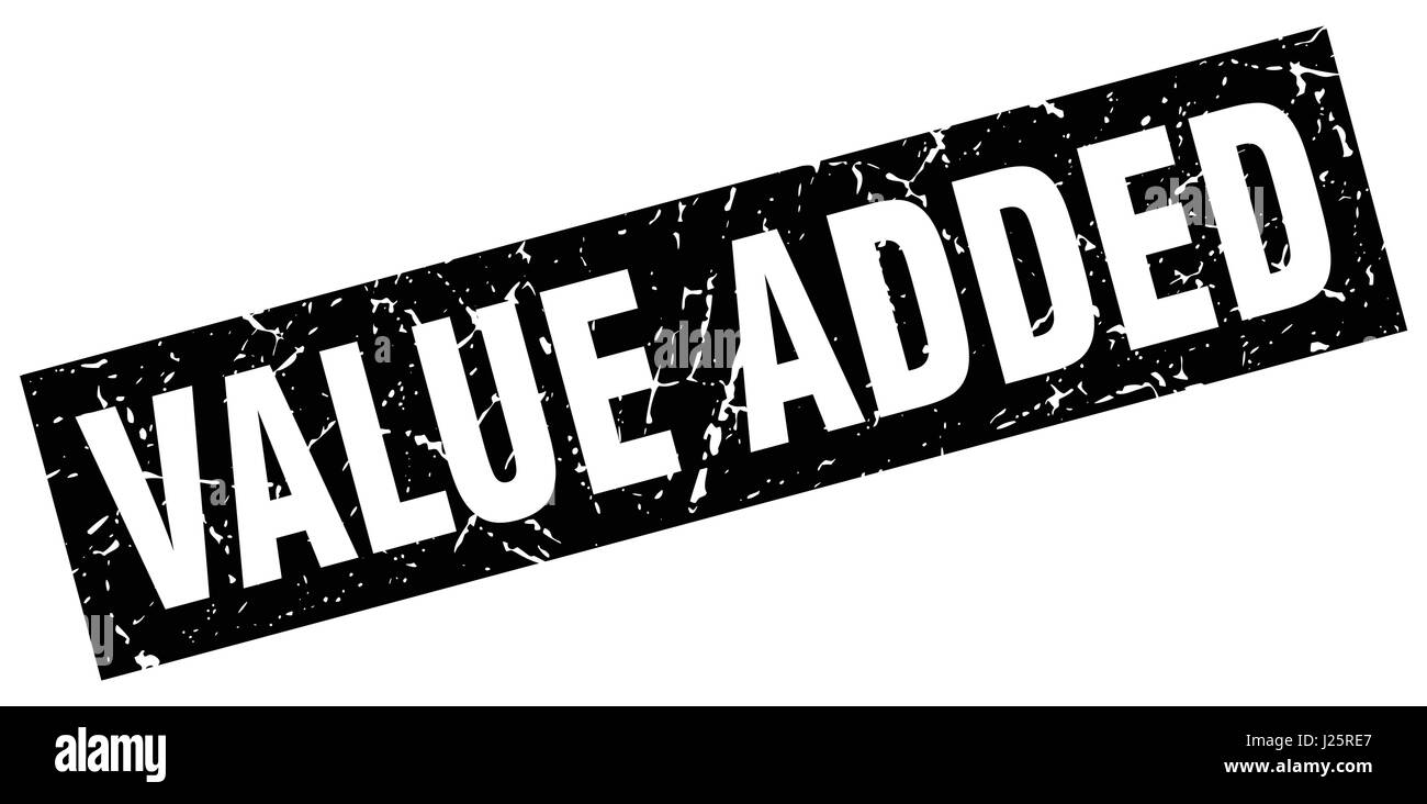 square grunge black value added stamp Stock Vector Image & Art - Alamy