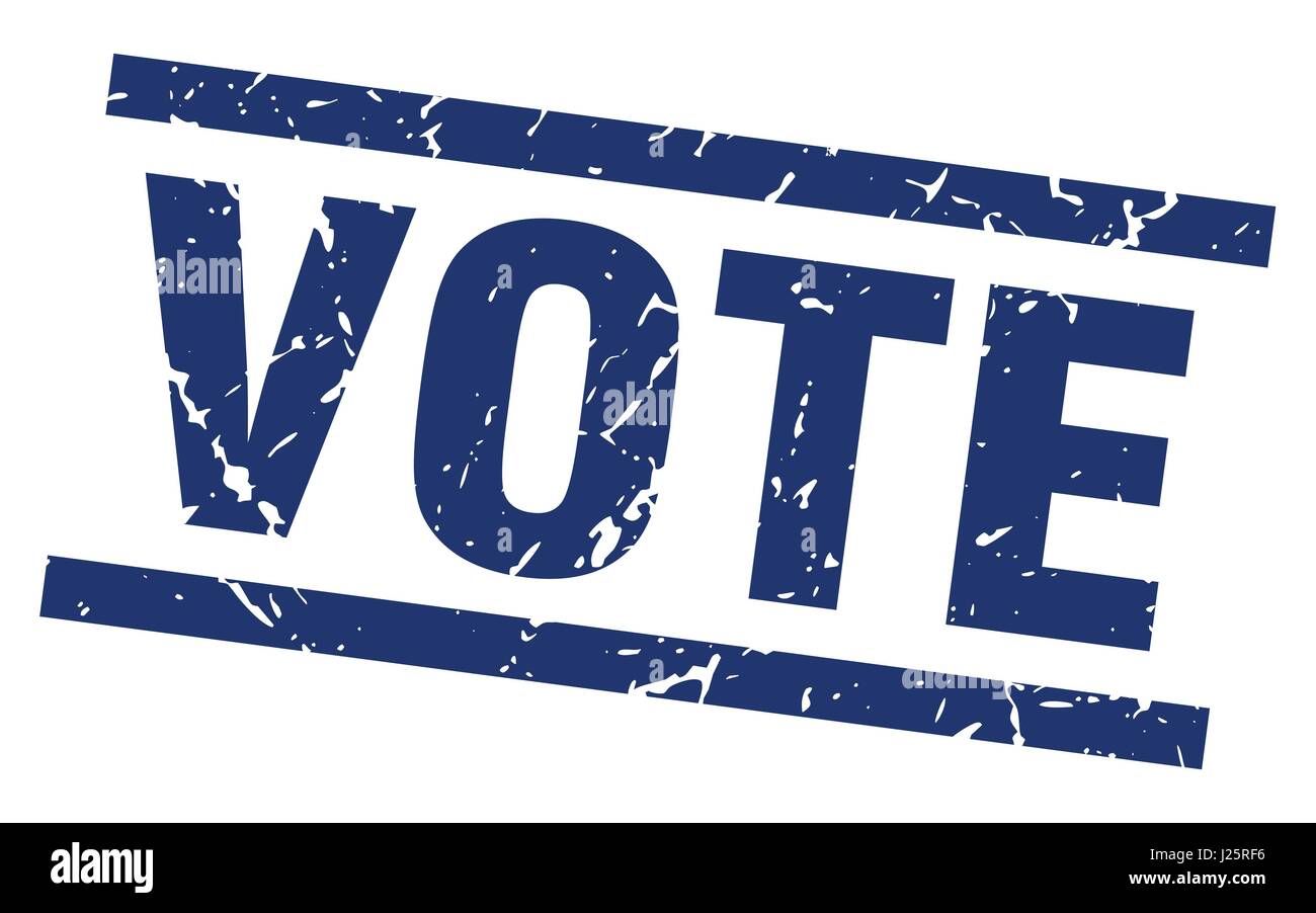 square grunge blue vote stamp Stock Vector Image & Art - Alamy