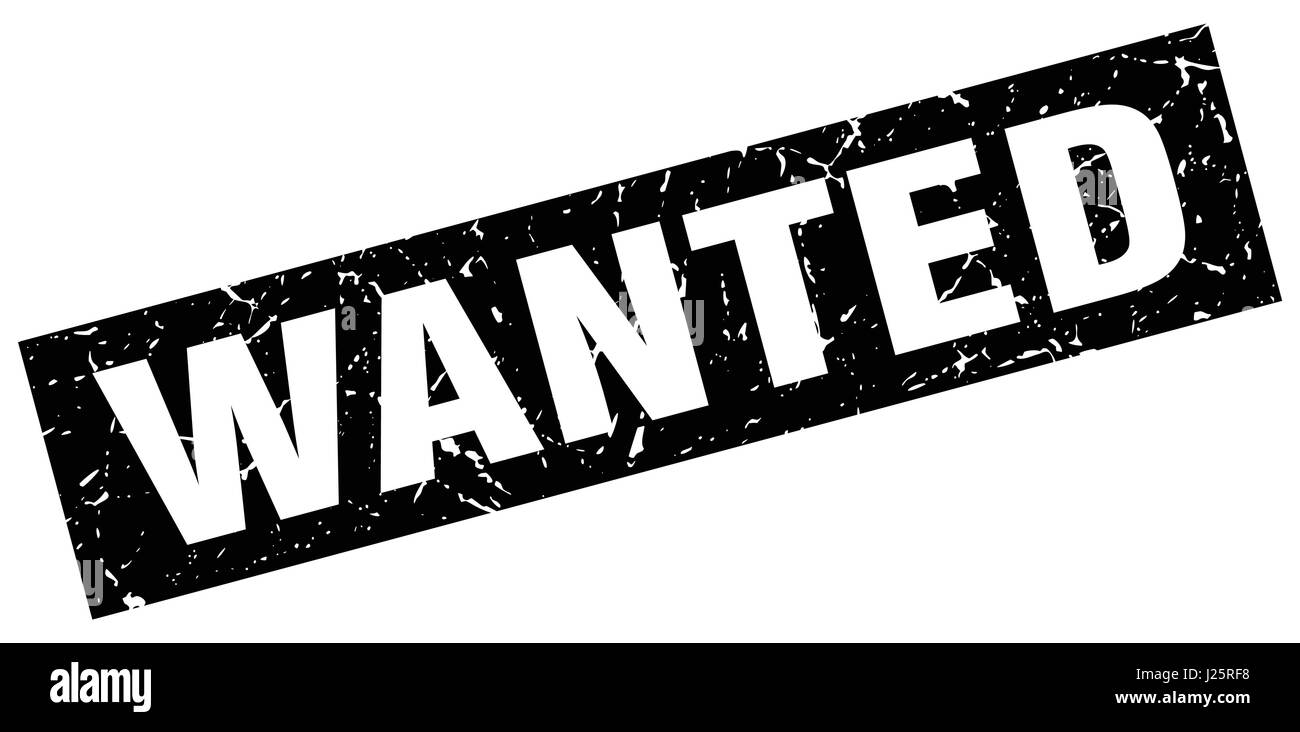 square grunge black wanted stamp Stock Vector Image & Art - Alamy