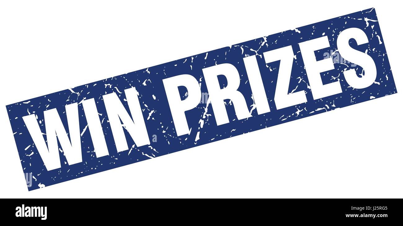 square grunge blue win prizes stamp Stock Vector Image & Art - Alamy