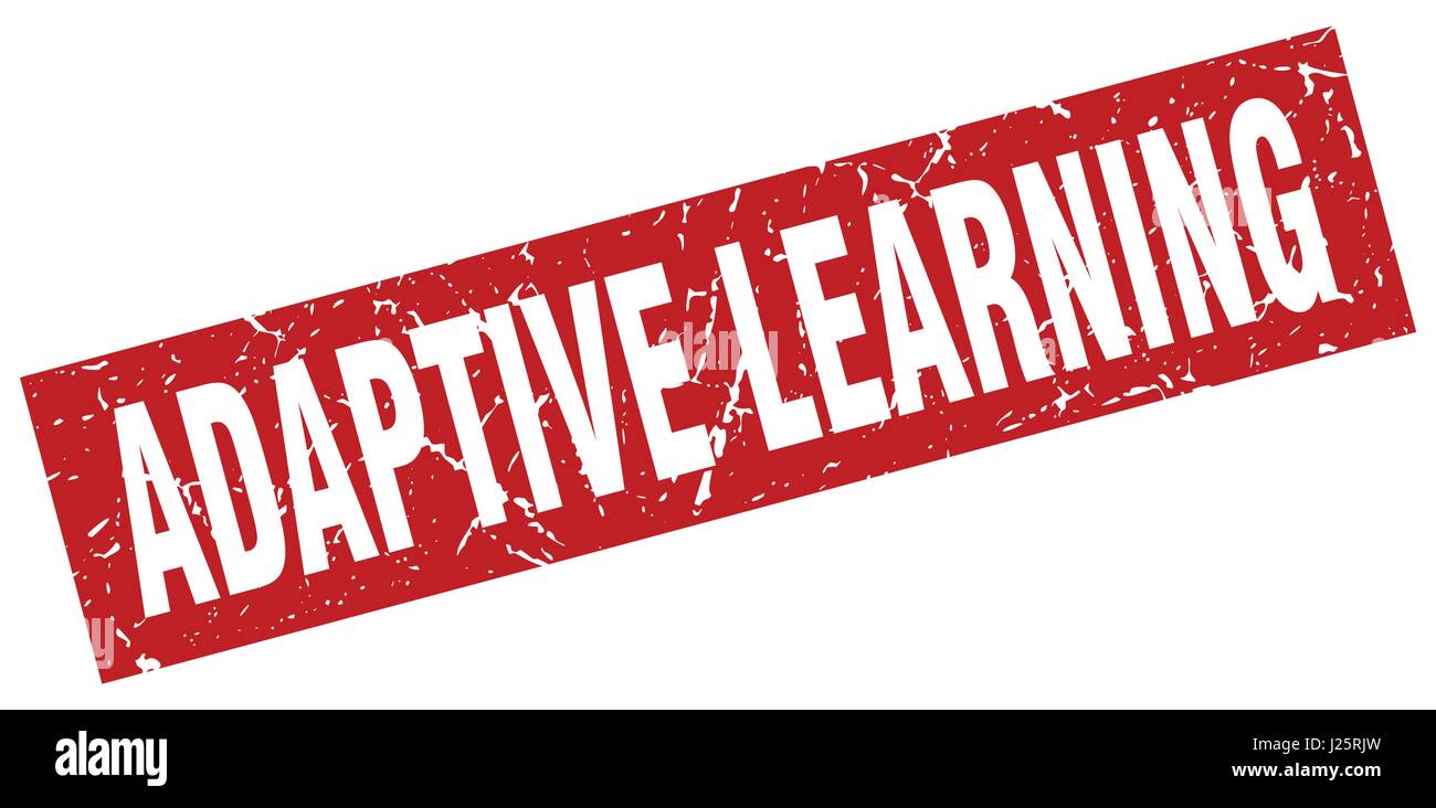 square grunge red adaptive learning stamp Stock Vector Image & Art - Alamy