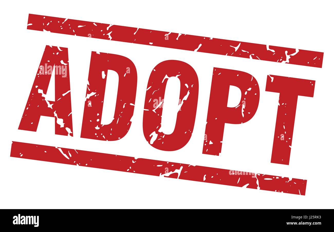 square grunge red adopt stamp Stock Vector Image & Art - Alamy