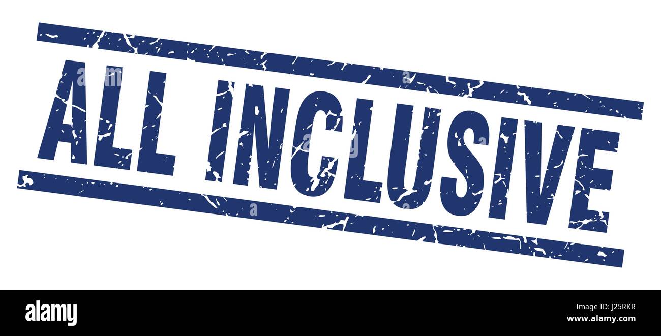 square grunge blue all inclusive stamp Stock Vector Image & Art - Alamy