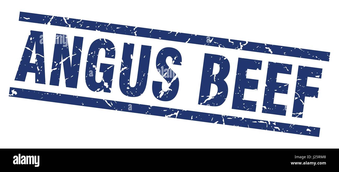 square grunge blue angus beef stamp Stock Vector Image & Art - Alamy