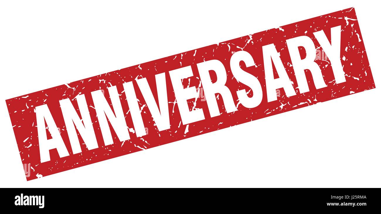 square grunge red anniversary stamp Stock Vector Image & Art - Alamy