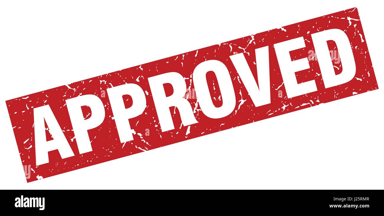 square grunge red approved stamp Stock Vector Image & Art - Alamy