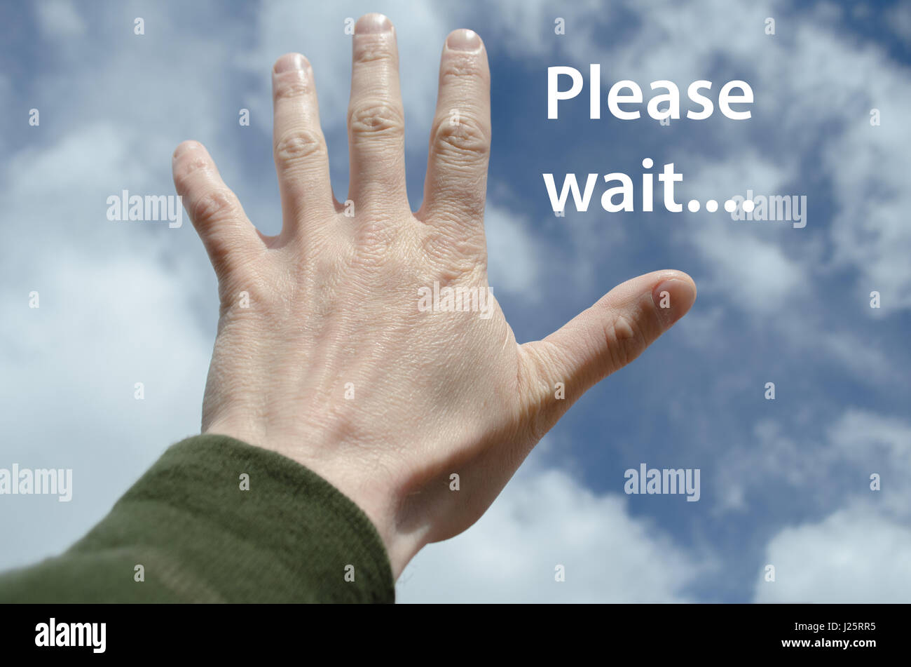 Please wait hi-res stock photography and images - Alamy