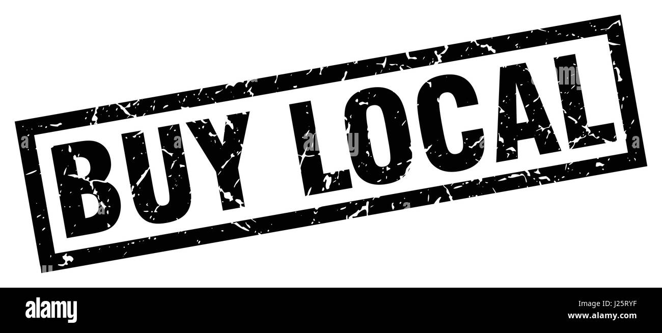 Buy local stamp Black and White Stock Photos & Images - Alamy