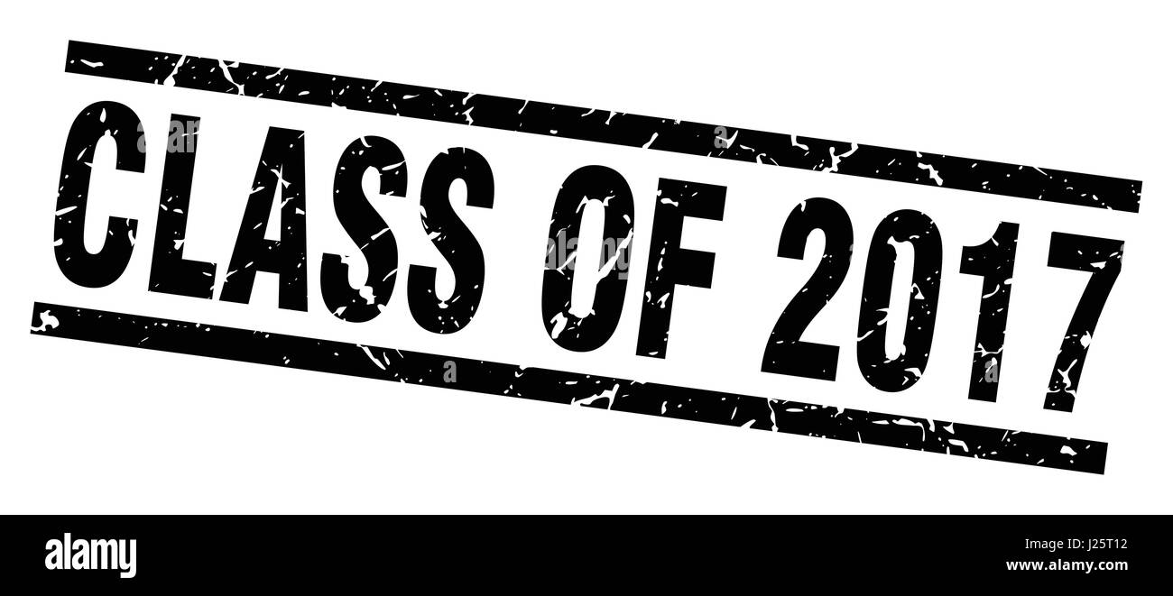 square grunge black class of 2017 stamp Stock Vector Image & Art - Alamy