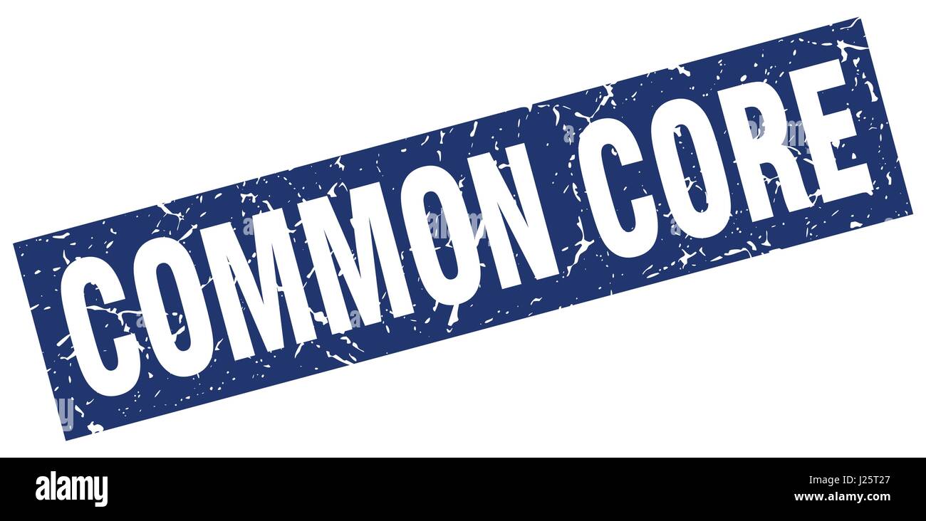 square grunge blue common core stamp Stock Vector Image & Art - Alamy