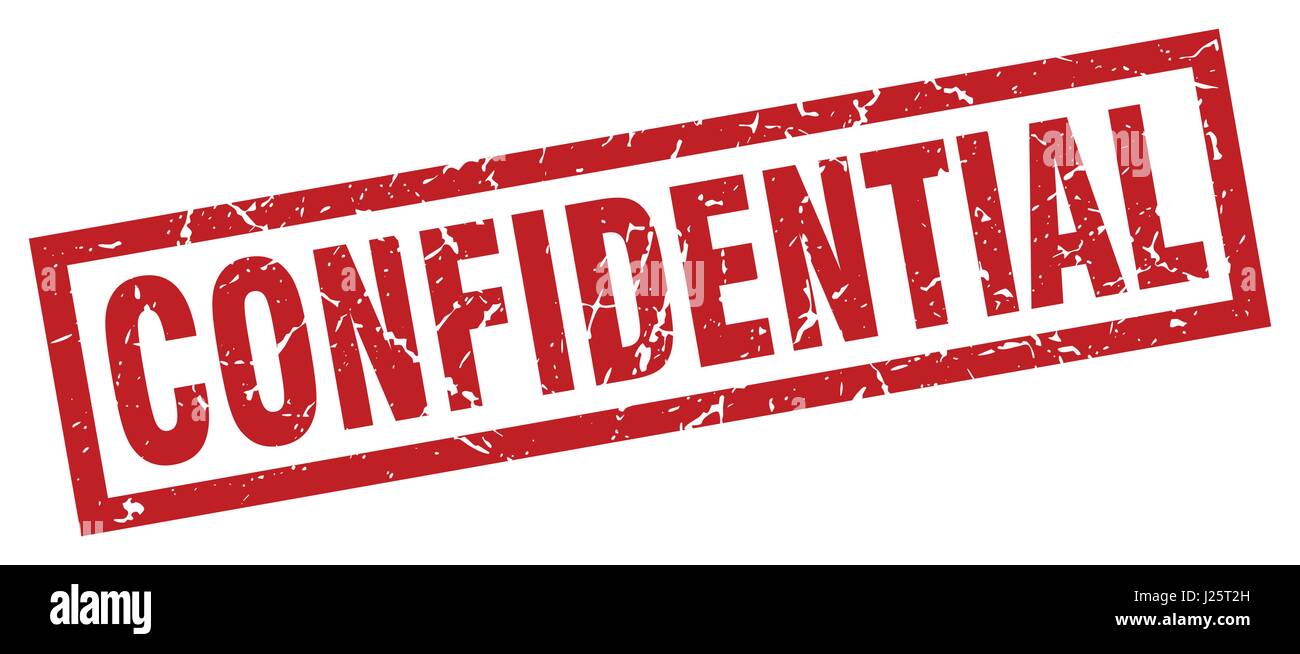 Confidential red square sticker hi-res stock photography and images - Alamy