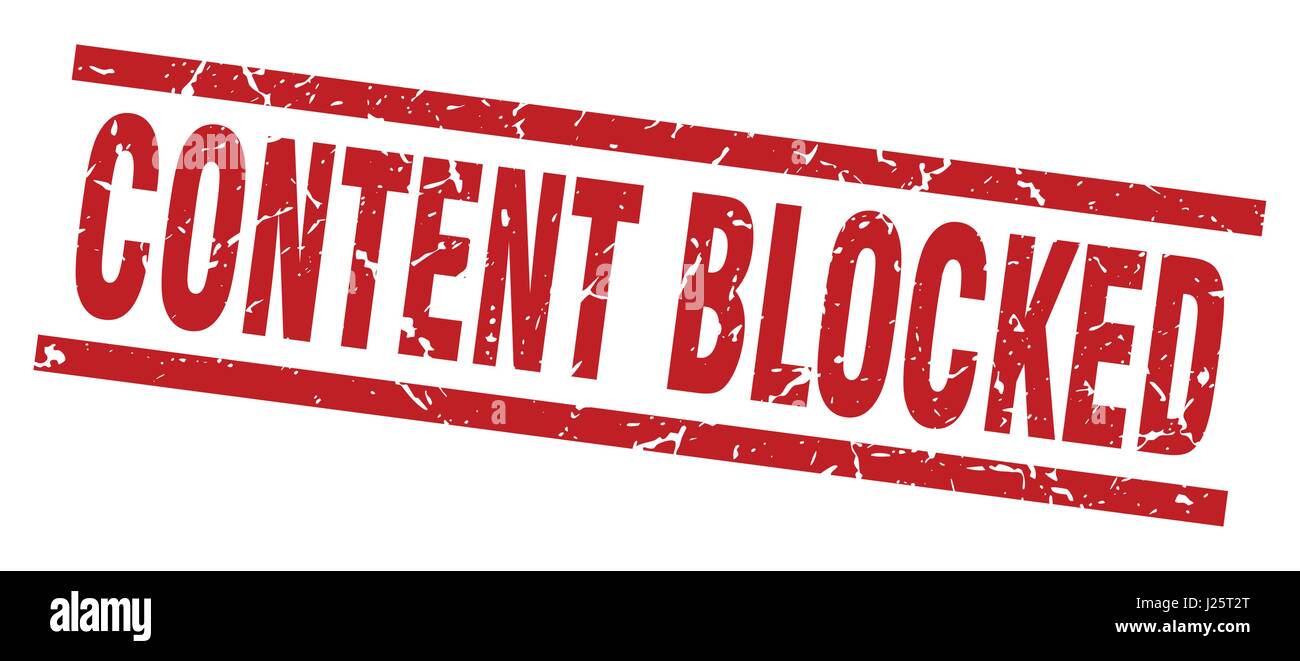 square grunge red content blocked stamp Stock Vector Image & Art - Alamy
