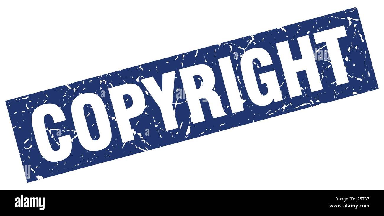 square grunge blue copyright stamp Stock Vector Image & Art - Alamy
