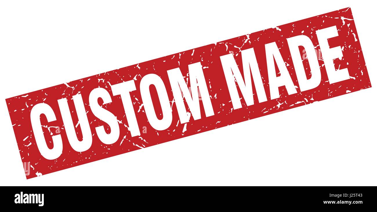 Custom made red square stamp hi-res stock photography and images - Alamy