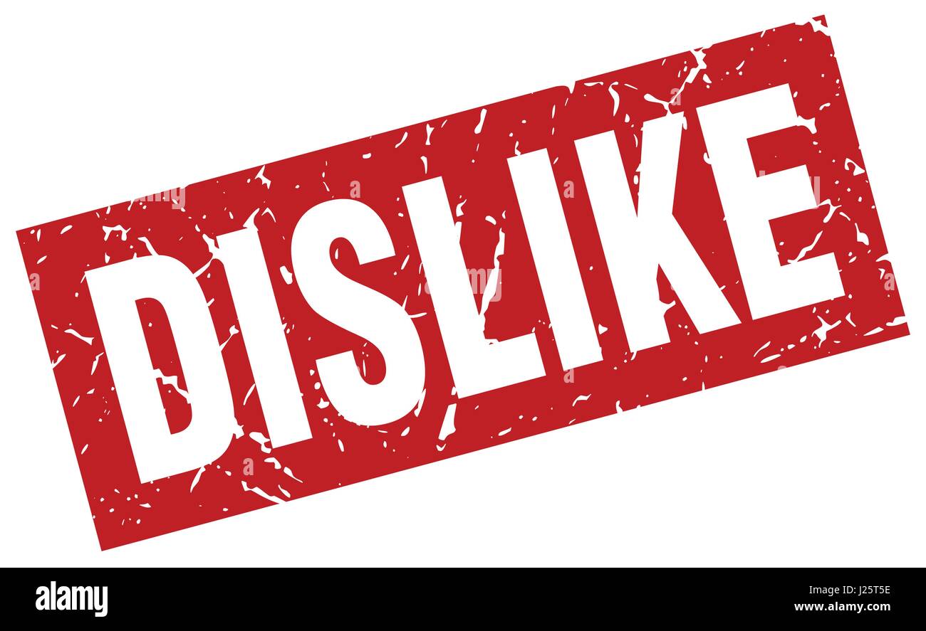 square grunge red dislike stamp Stock Vector Image & Art - Alamy