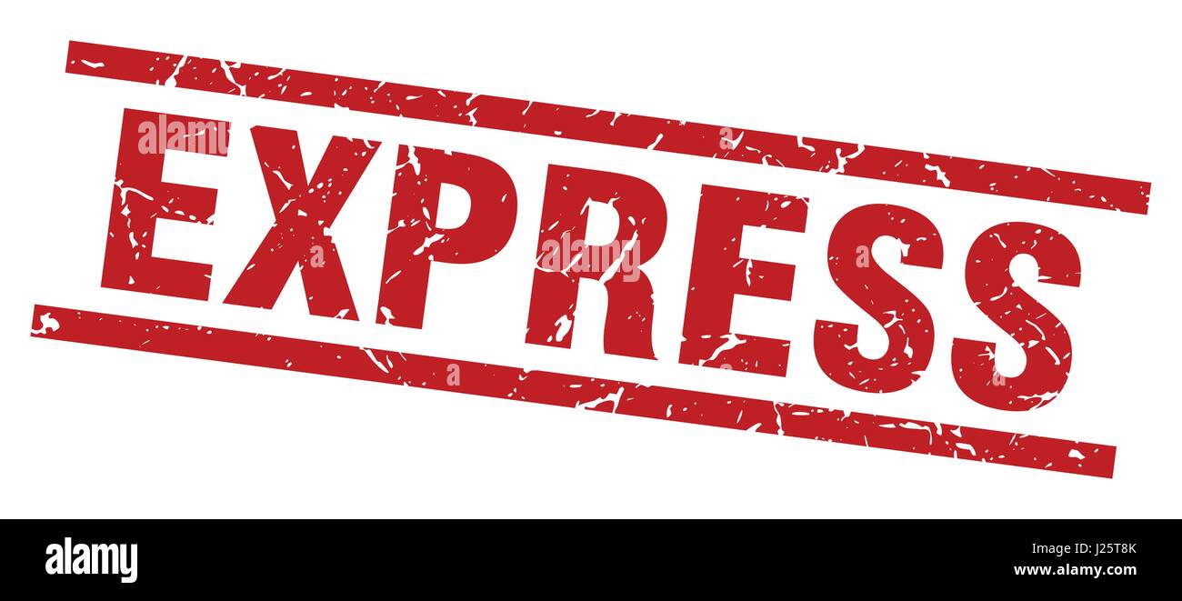 square grunge red express stamp Stock Vector Image & Art - Alamy