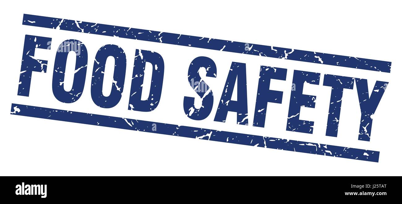 square grunge blue food safety stamp Stock Vector Image & Art - Alamy